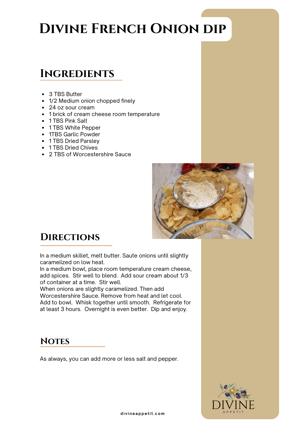 The Joys of Homemade French Onion Chip Dip; A Divine Classic Appetizer ...